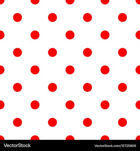 Seamless Polka Dot Pattern Red Dots On White Vector Image