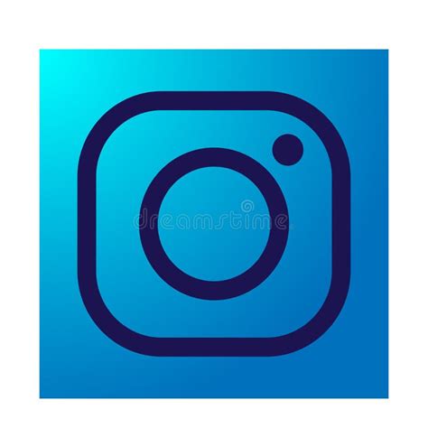 Ícone Novo Do Logotipo Da Câmera De Instagram No Vetor Azul