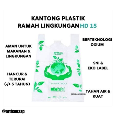 Jual Kantong Plastik Mini Kresek Uk 15cm Ramah Lingkungan Merk KLIN