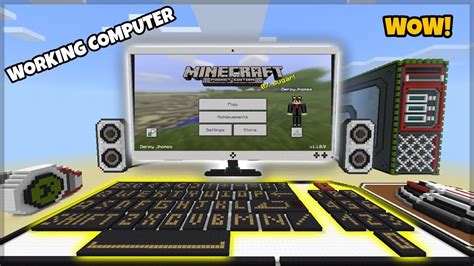 MCPE WORKING FUNCTIONAL COMPUTER Type In Commands Games YouTube