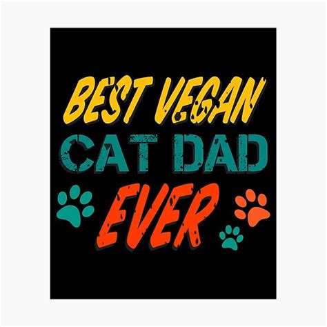 Lámina fotográfica El mejor papá gato vegano de todos los tiempos de