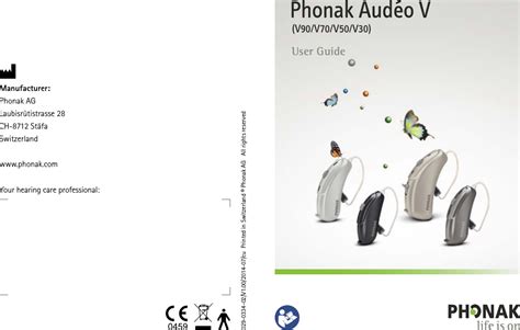 Phonak WHSRIC2 Hearing Aid User Manual User Guide Audeo V EN