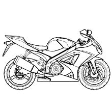 Desenho de motos para colorir para crianças