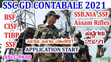 SSC GD CONSTABLE 2021 NEW CALL FORM BSF CRPF CISF ITBP SSF