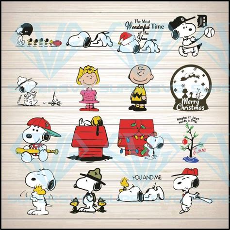 Peanuts Svg Bundle Charlie Brown Snoopy Christmas Snoopy Funny Svg