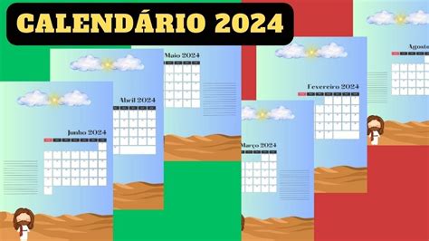 Calendário Ministério Infantil 2024 YouTube