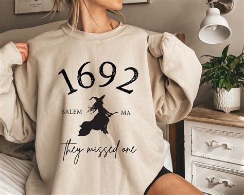 Salem Witch Sweatshirt 1692 They Missed One Halloween Gift Sweater