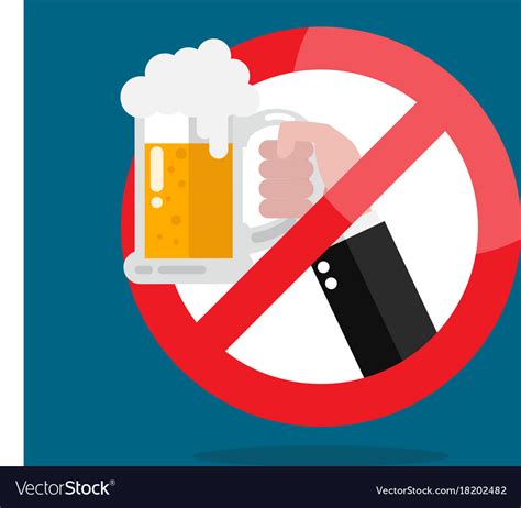 No Alcohol Allowed Sign Royalty Free Vector Image
