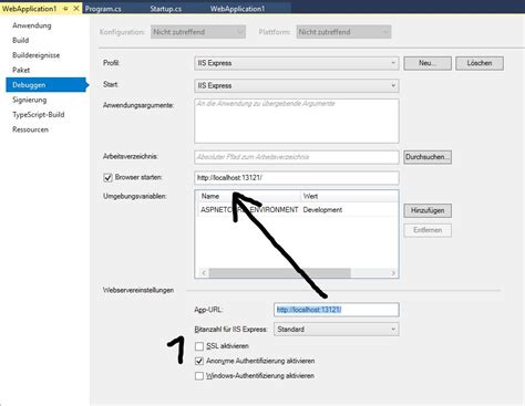 How To Disable Https In Visual Studio 2017 Web Proj ASP NET Core 2 0