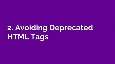 deprecated html tags youtube