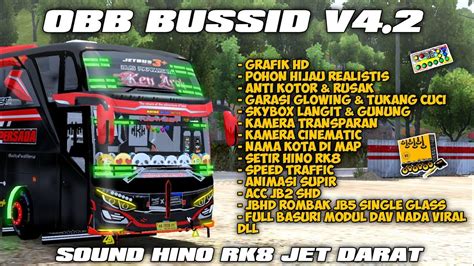 OBB BUSSID V4 2 SOUND HINO RK8 JET DARAT FULL BASURI MODUL DAV TERBARU
