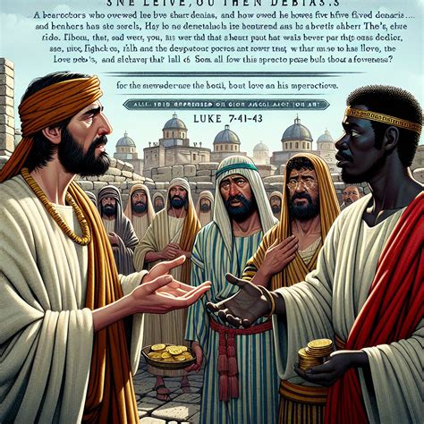 Luke 7 41 43 Artwork Bible Art