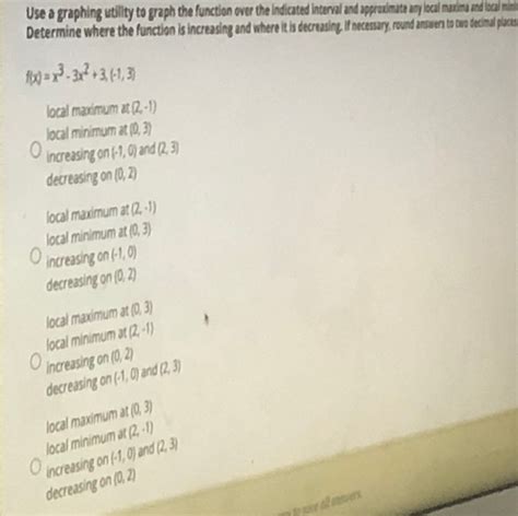 solved use a graphing utility to graph the function over the