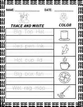 CVC Words Sentence Tracing And Writing Worksheets Made By Teachers
