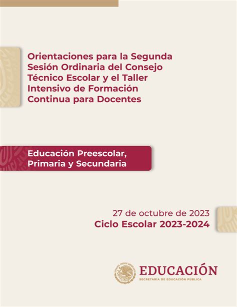 S Orientaciones Segunda Sesion Preescolar Primaria Secundaria