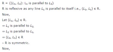 Let L Be The Set Of All Lines In Xy Plane And R Be The Relation In L