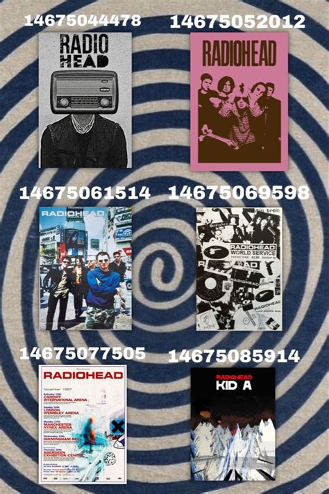 Radiohead Grunge Poster Decal Code Roblox Bloxburg Bloxburg Decals