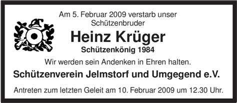 Traueranzeigen Von Heinz Kr Ger Az Trauer De