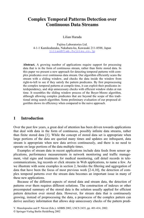 pdf complex temporal patterns detection over continuous data streams
