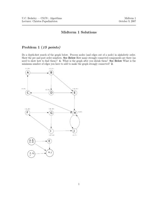 analysis of an algorithm midterm exam with solutions pdf combinatorics algorithms and data