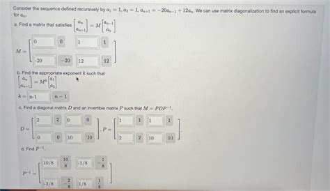 solved consider the sequence defined recursively by
