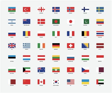 Nationale Vlaggen Van De Wereld 2967181 Vectorkunst Bij Vecteezy