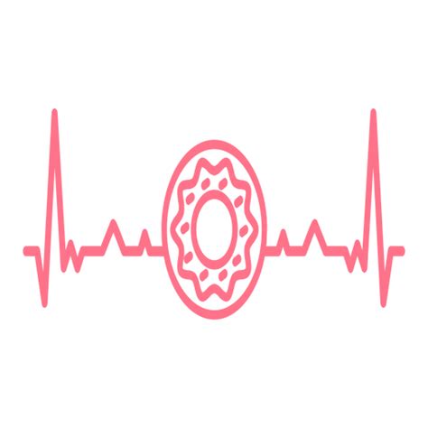 Dise O Png Y Svg De Golpe De Cardiograma De Dona De Latidos Del Coraz N