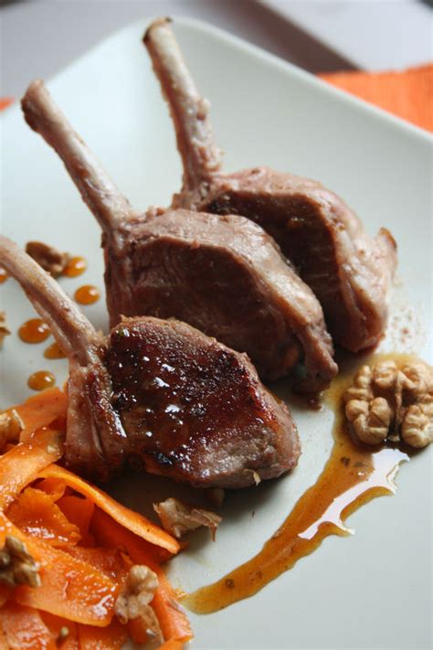 Côtelettes d agneau au miel noix et pamplemousse Passion culinaire