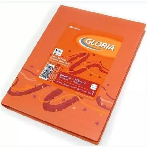 Cuaderno Escolar N 1 Gloria Tapa Dura 42 Hojas Rayado Color Naranja