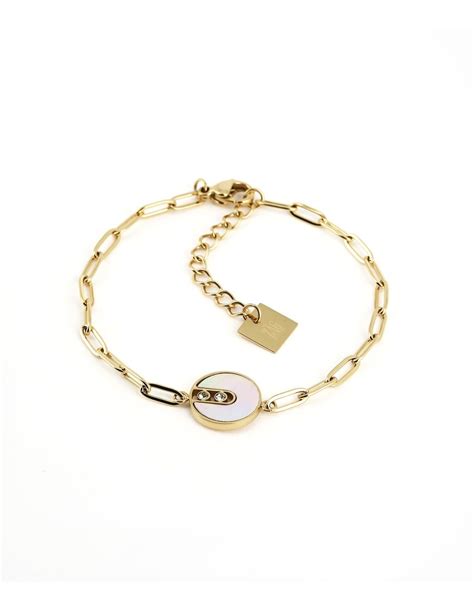 Bracelet Zag Kaya acier doré
