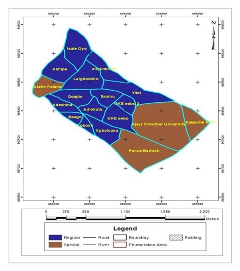 map of special and regular enumeration area download scientific diagram