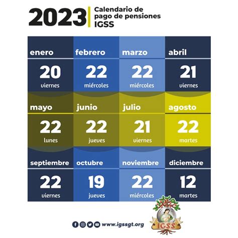 Calendario IVS Instituto Guatemalteco De Seguridad Social