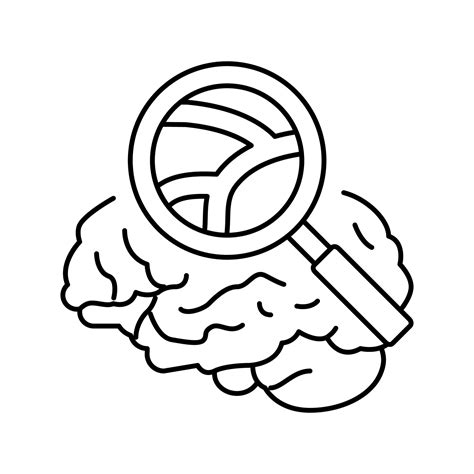 Neurovascular Surgery Line Icon Vector Illustration Vector Art