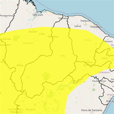 Inmet emite alerta amarelo para baixa umidade em 204 municípios do