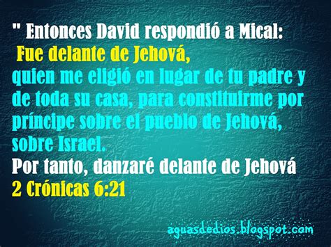 Compartamos la Palabra de Elohim Entonces David respondió a Mical Fue