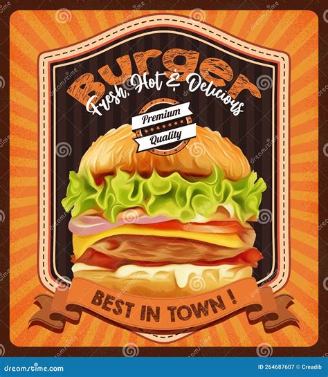 Afiche Publicitario De Restaurante De Comida Vector De
