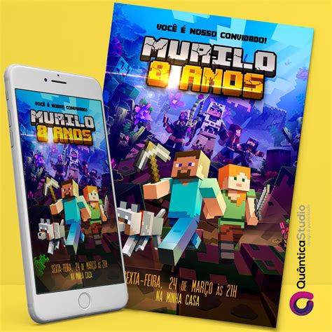 Convite Virtual Brawl Stars Quântica Studio
