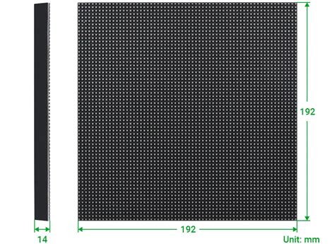Waveshare RGB Full Color LED Matrix Panel 3mm Pitch 64x64 Px RobotShop