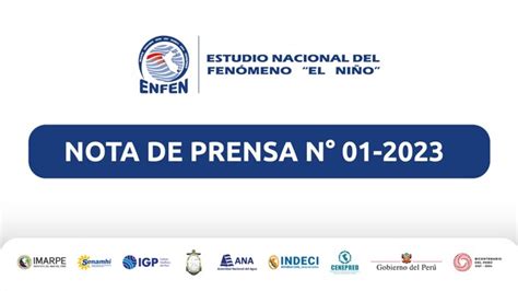 Nota De Prensa N 01 2023 ENFEN Noticias Instituto Del Mar Del