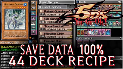 Yu Gi Oh 5D S Tag Force 4 Save Data 100 Completed 44 Deck Recipe