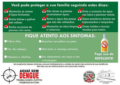 Prefeitura Esclarece Sobre Sintomas E Cuidados A Dengue