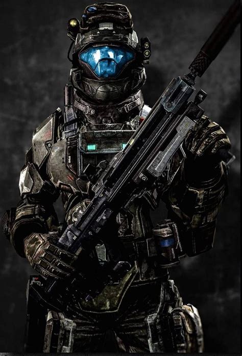 Halo Odst De Downhillcube Soldado De Choque De Descenso Orbital Fondo