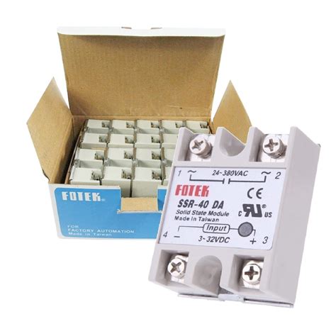 Rele De Estado Solido Ssr 40Da 40A 380V 3 32V Fotek Caixa 10