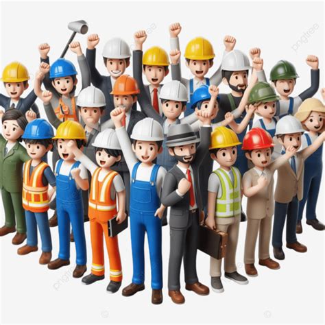 Trabajadores D Celebrando El Feliz D A Del Trabajo Png Dibujos
