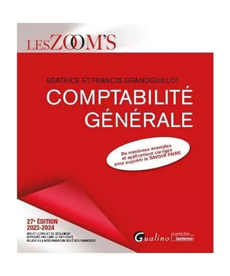 COMPTABILITÉ GÉNÉRALE DE nombreux exemples et applications corrigés