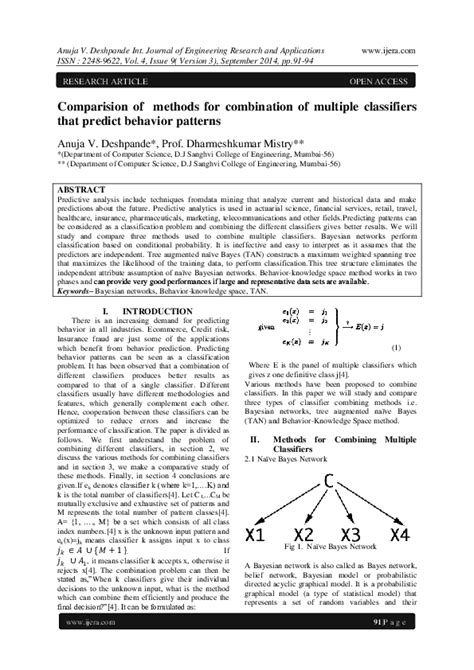 pdf comparision of methods for combination of multiple classifiers that predict behavior