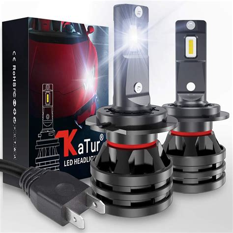 Katur H Led Headlight Bulbs Mini Design Upgraded Chip Extremely Bright