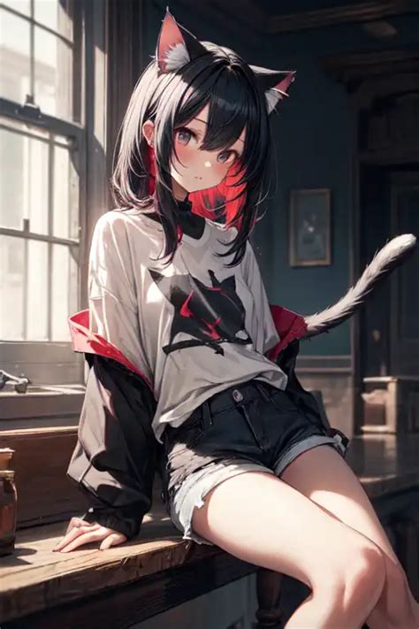 Ai Art Cat Girl By Zongi Pixai