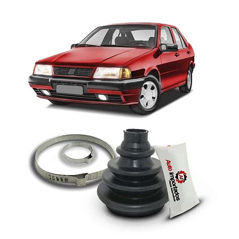 Kit Coifa Borracha Graxa Abraçadeira Homocinética Lado Roda Fiat Tempra