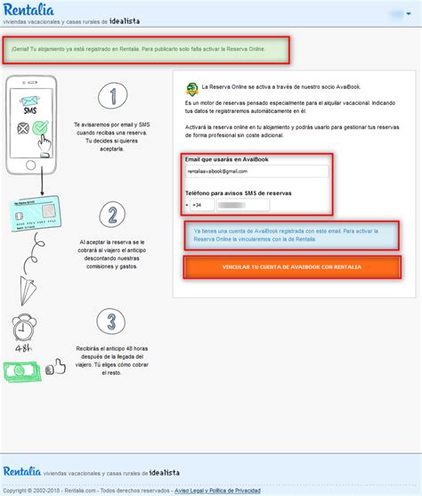 Cómo cambiar el usuario vinculado con Rentalia y AvaiBook Centro de